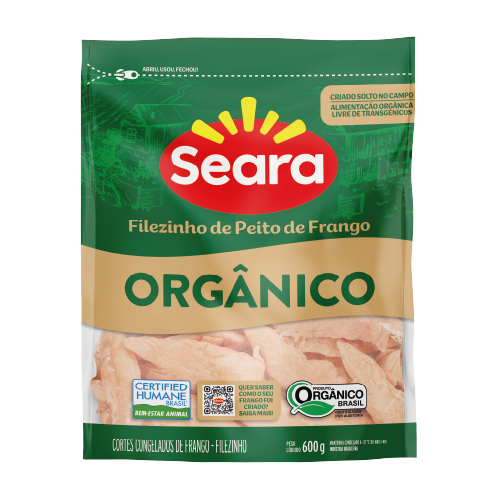 Filezinho de Peito Sassami Seara Orgânico 600g - Seara Filezinho de Peito Sassami Seara Orgânico 600g - Seara