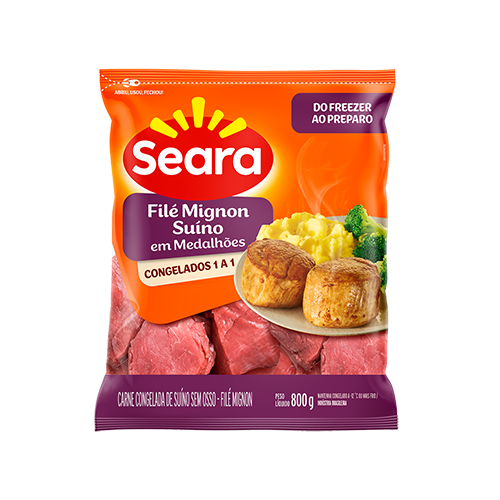 Filé Mignon Suíno em Medalhão Seara 800g - Seara