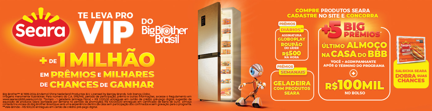 Seara Te Leva Pro VIP do Big Brother Brasil - Seara